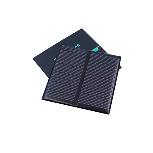 Treedix 5pcs 5.5V 0.6W Polysilicon Solar Panel Glue Solar Cell Battery Charger DIY Solar Product Mini Small Solar Panel Module Kit Polycrystalline Silicon Encapsulated in Waterproof Resin (0.6W)