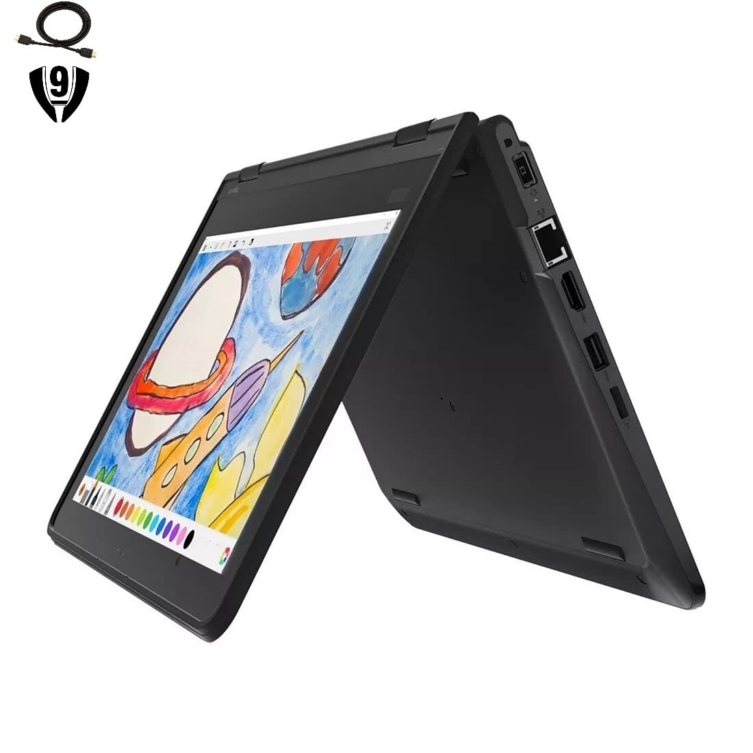 Lenovo ThinkPad Yoga 11E 11.6" HD 2-in-1 Touchscreen Laptop, Intel Celeron N4120, 4GB RAM 128GB SSD, Intel UHD Graphics 600, Webcam, HDMI, WiFi, Bluetooth, Windows 10 Pro, Black