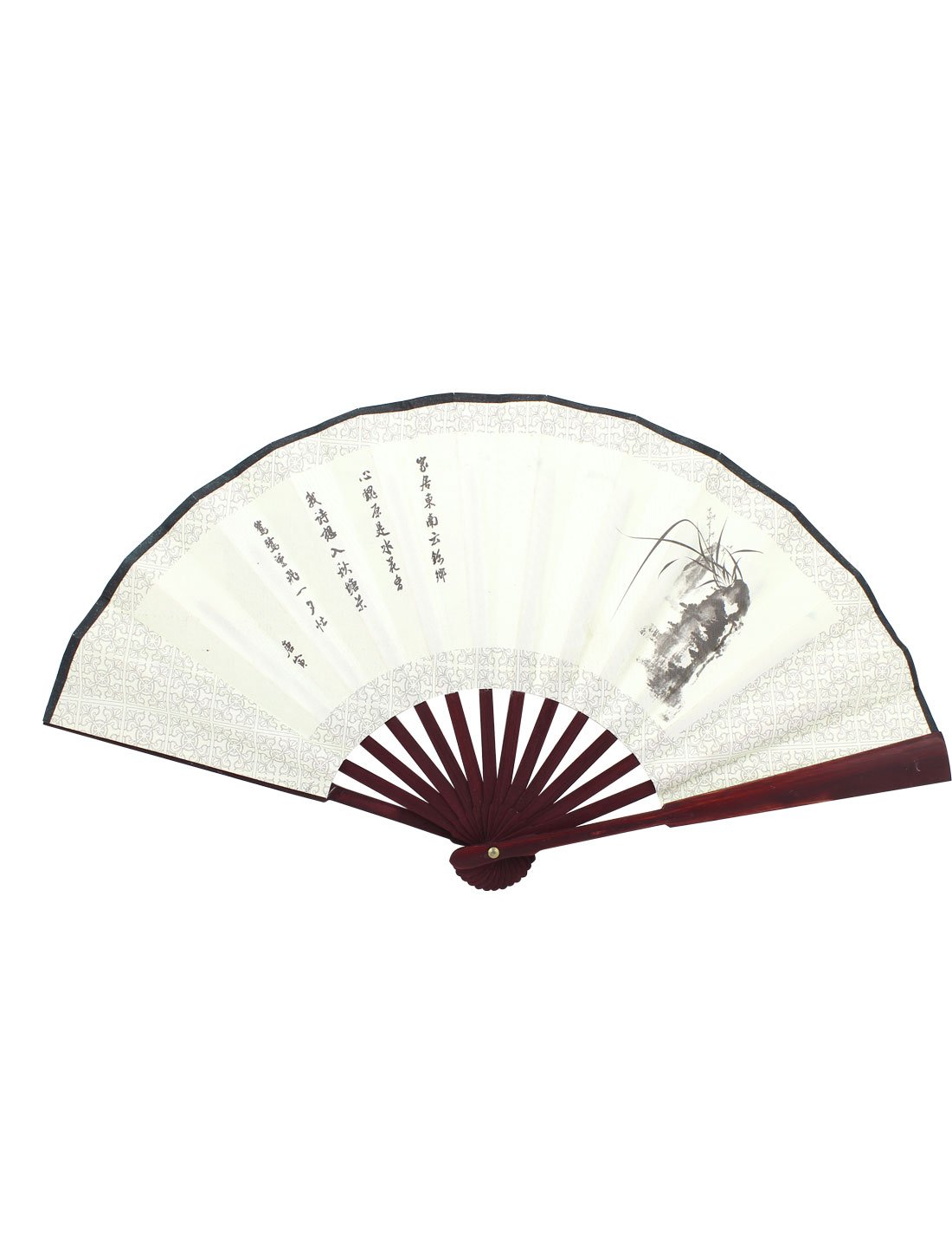 Qtqgoitem Fabric Unisex Lotus Printed Portable Pocket Hand Fan Beige (model: 799 aa9 41b 390 1a4)