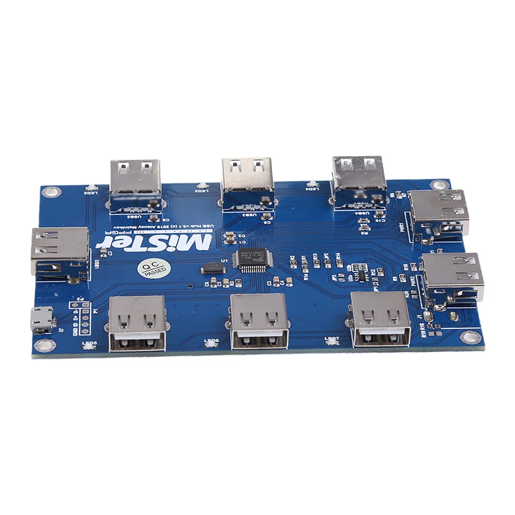 TONKBEEY Manual Welding Mister USB HUB v2.1 Extender Board for Mister FPGA 7 USB Ports Mister IO Board Set for Terasic DE10-Nano Floppy Drive 3.5 External