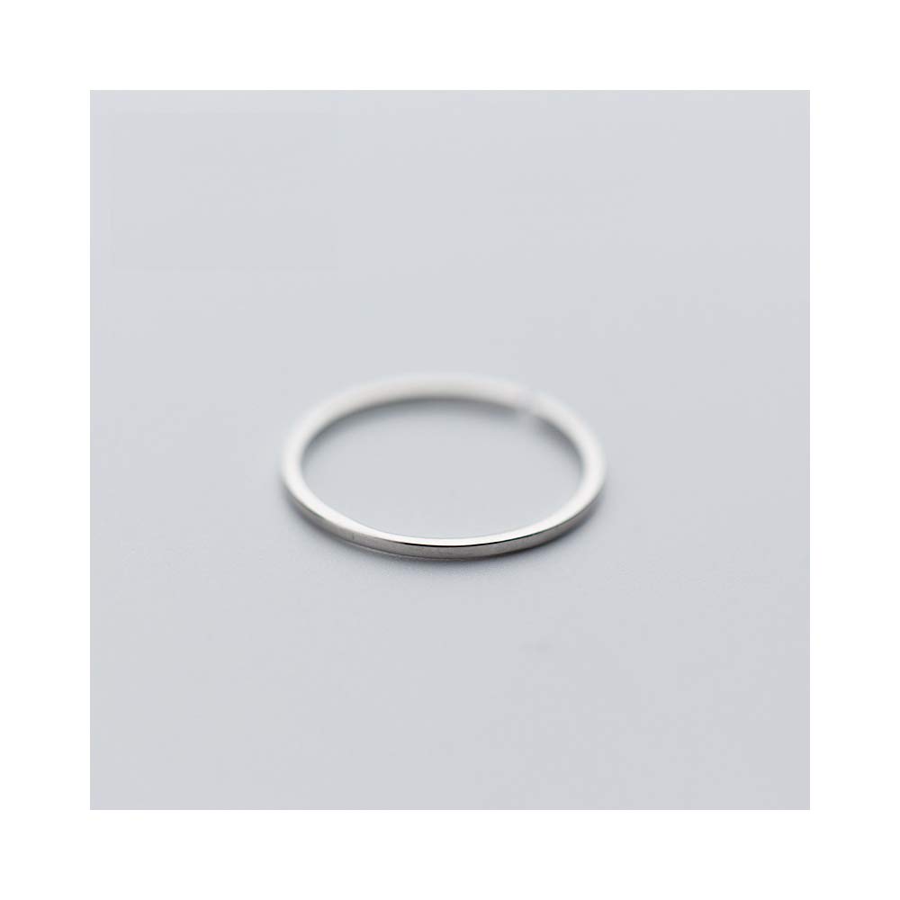 Minimalist 1mm Midi Thin Open Band Ring S925 Sterling Silver Adjustable Stacking Wedding Promise Rings for Women Men