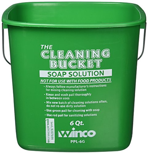 Winco Cleaning Bucket, Medium, Green