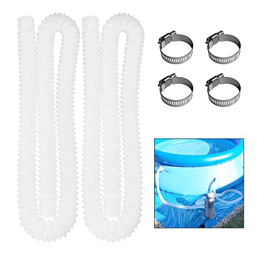Swimming Pool Replacement Hose, Replacement Hose for Above Ground Pools, Filter Pump Hose 1.25" Diameter for Pump Models(330 GPH, 530 GPH, 1,000 GPH) (2PCS)…