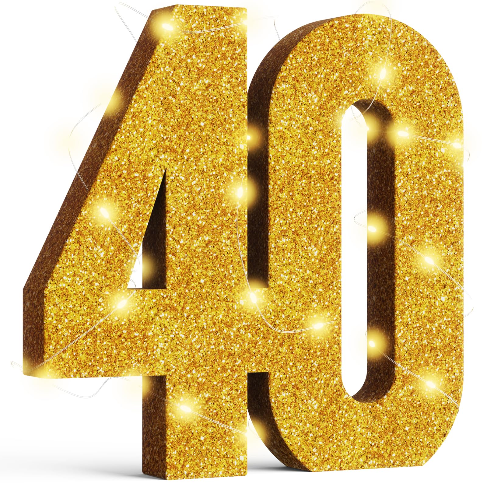 Usongshine Happy 40th Birthday Decorations Anniversary Decorations 40th Centerpiece Table Decorations for Men Women(30 * 30 * 3cm)
