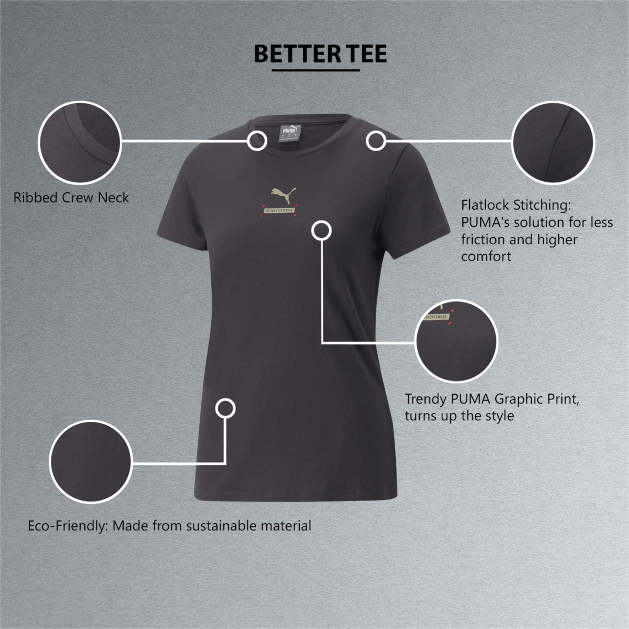PUMA Women's Better Tee, No Color, Medium