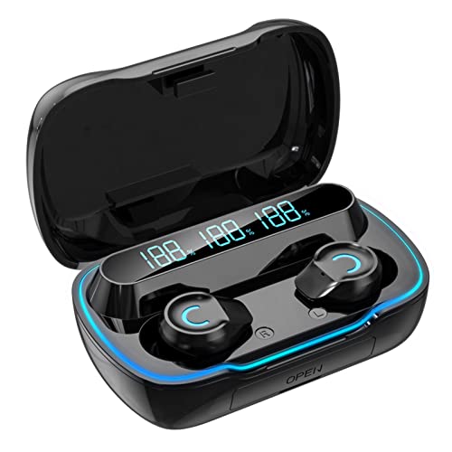 Yanvan Wireless Earbuds Bluetooth 5.2 In Ear - New Light-Weight Headphones with Built-in Microphone Immersive Premium Sound With Charging Case, for Sports Working Driving Gaming
