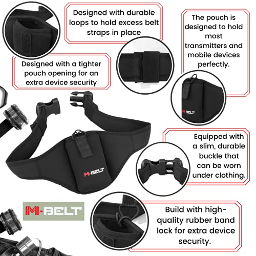 MBELT - Anti Dropping Mic Belt with Innovative Rubber Band Lock - Adjustable Microphone Transmitter Carrier Belt up to 36 inches - Mic Belts for Theatre I Fitness Instructor Classes I Coach