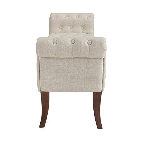 Linon Natural Emily Roll Arm Bench