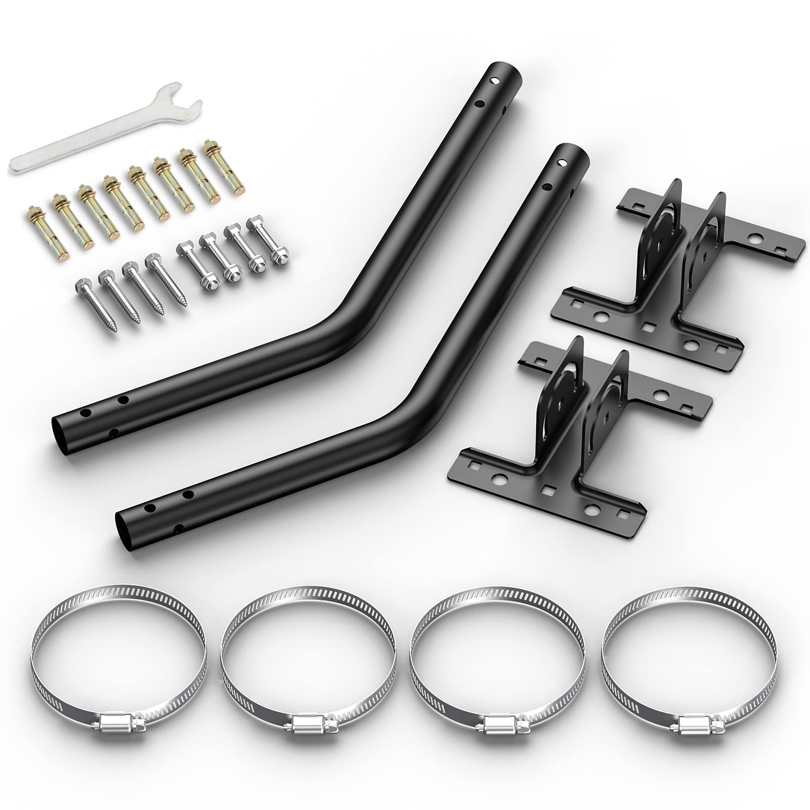 Universal Wireless Bridge Bracket Mount,ULNA 16.5" Arm Length Adjustable Antenna Mount Easy Installation Weather Station Mounting Pole with Solid Structure Weather Proof(2-Pack)