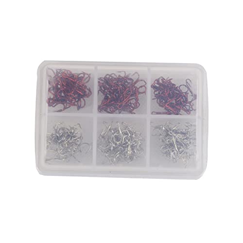 NZNB Fish Hook 160pcs/Box High Carbon Steel 3551 Fishing Hook Set Mixed Size Sharp Treble Hooks with Plastic Box Fishing Tackle Tools Fishing Accessories