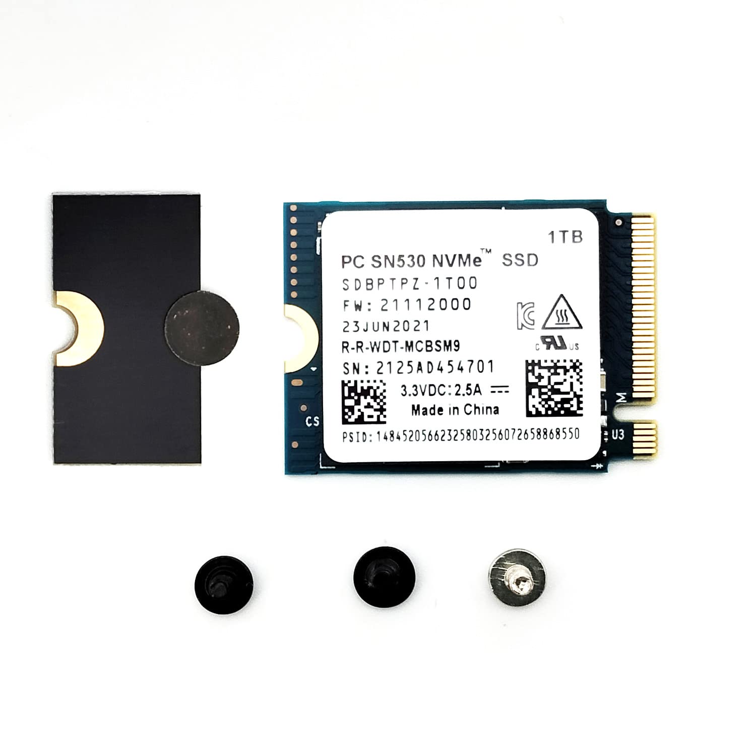Yassdwbn SN530 m.2 2242 SSD 1TB NVMe PCIe ，Contain 2230，for Microsoft Surface Pro X Surface Laptop 3