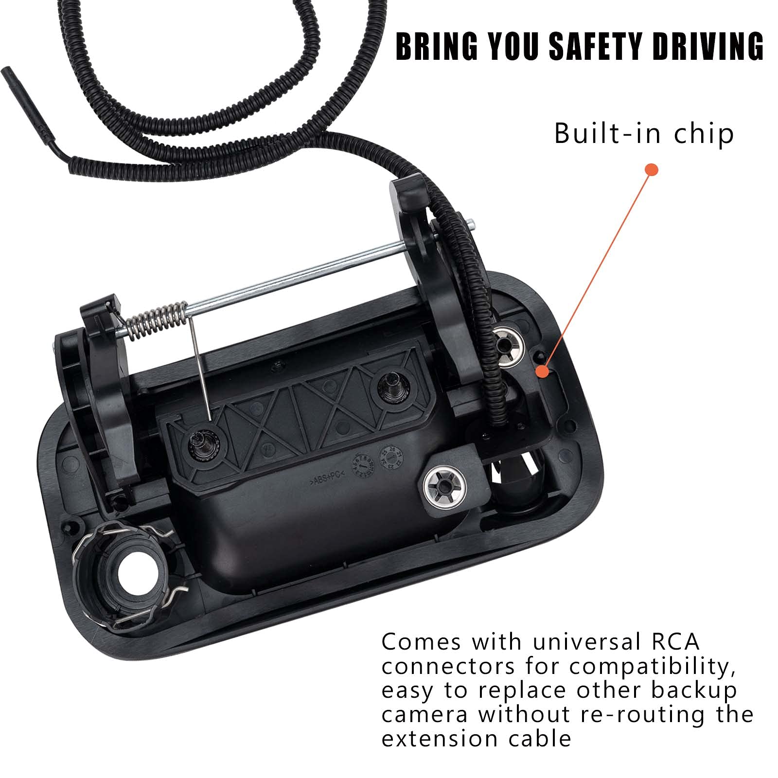Rear View Camera Tailgate Handle Camera Compatible with Ford F150 2004-2014, F250 F-350 F450 F550 2008-2016 Tailgate Backup Camera, Car Rear View Camera Tailgate Handle (Black)