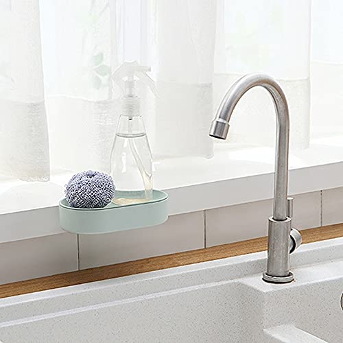 PLMM soap Box, Wall Mounted Soap Holder Box Door Soap Dish for Bathroom Products Tray Portable with Suction Cup Solid Drain Water Plates (Color : Pink)