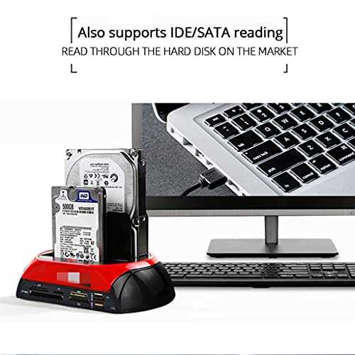 YDXNY All in 1 HDD Docking Station ESATA to USB 2.0/3.0 Adapter 2.5/3.5 Hard Disk Drive Docking Station Hard Enclosure