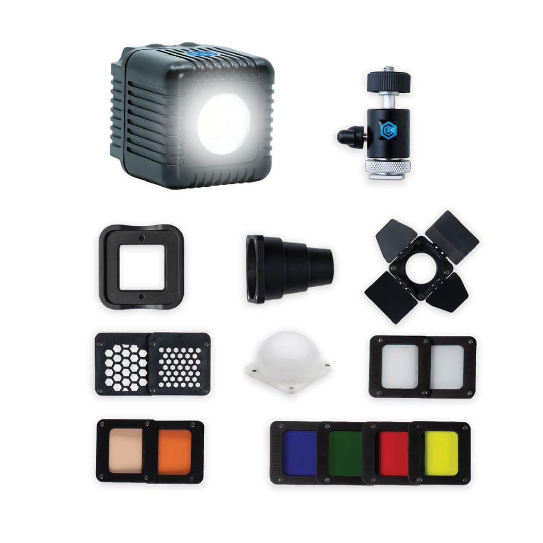 LUME CUBE 2.0 Portable Lighting Kit | 16-Piece Accessory Bundle | for Photo and Video, Content Creation | for Sony, Nikon, Panasonic, Fuji, Canon, GoPro, Drones