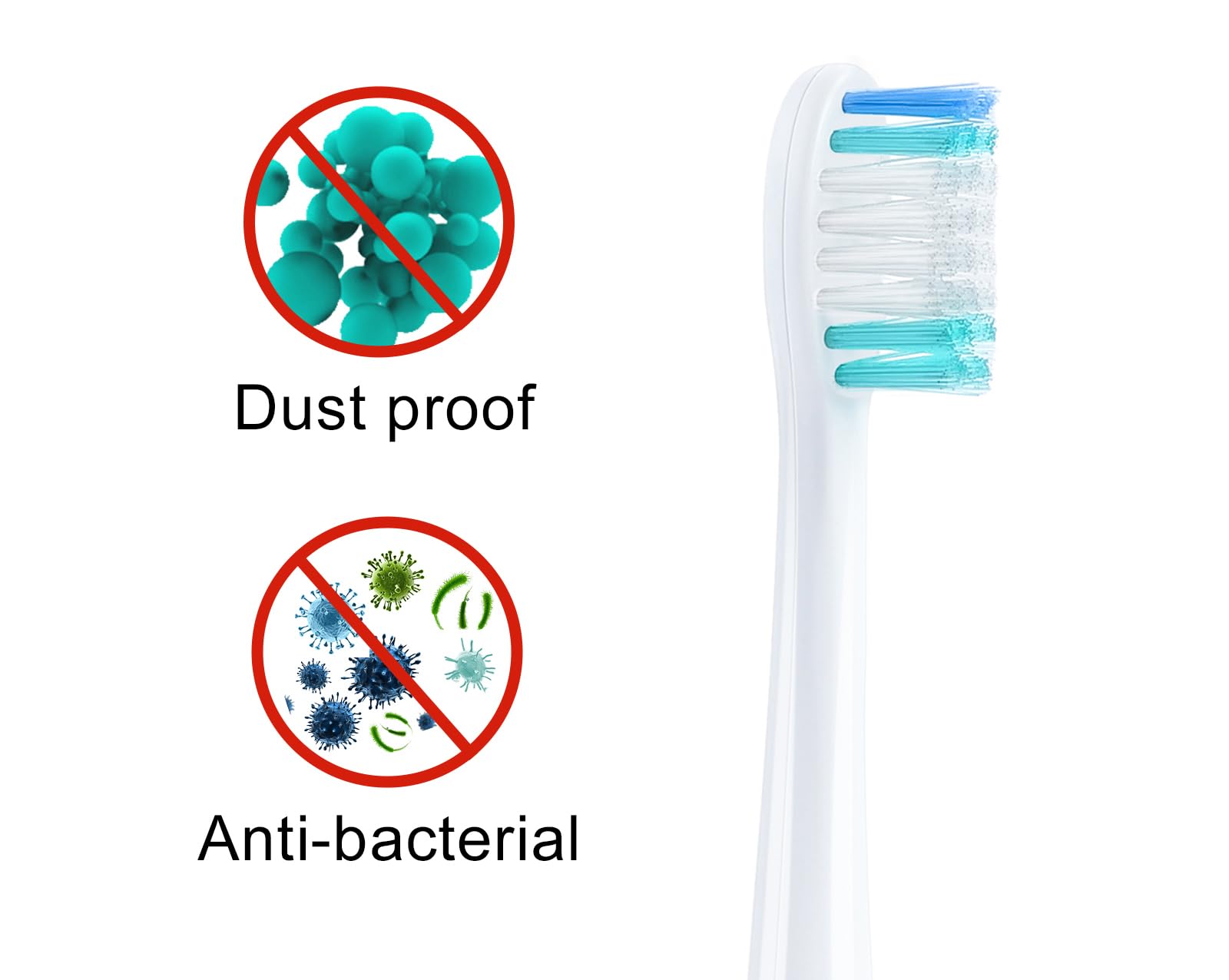 Toothbrush Replacement Brush Heads, for HY1100 and HY1200 Only, Compatible with Philips One Sonicare Electric Toothbrushes, 4 Pack (Midnight Navy Blue)
