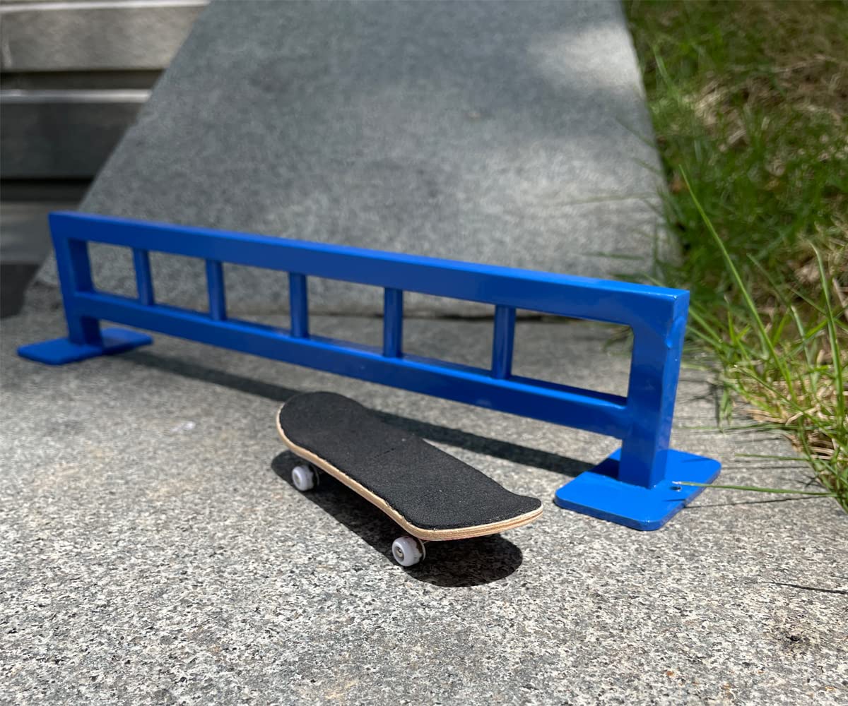 Puerkasito Fingerboard Rail Metal Fingerboard Rails Professional Fingerboard Flat Rail (Drak Blue)