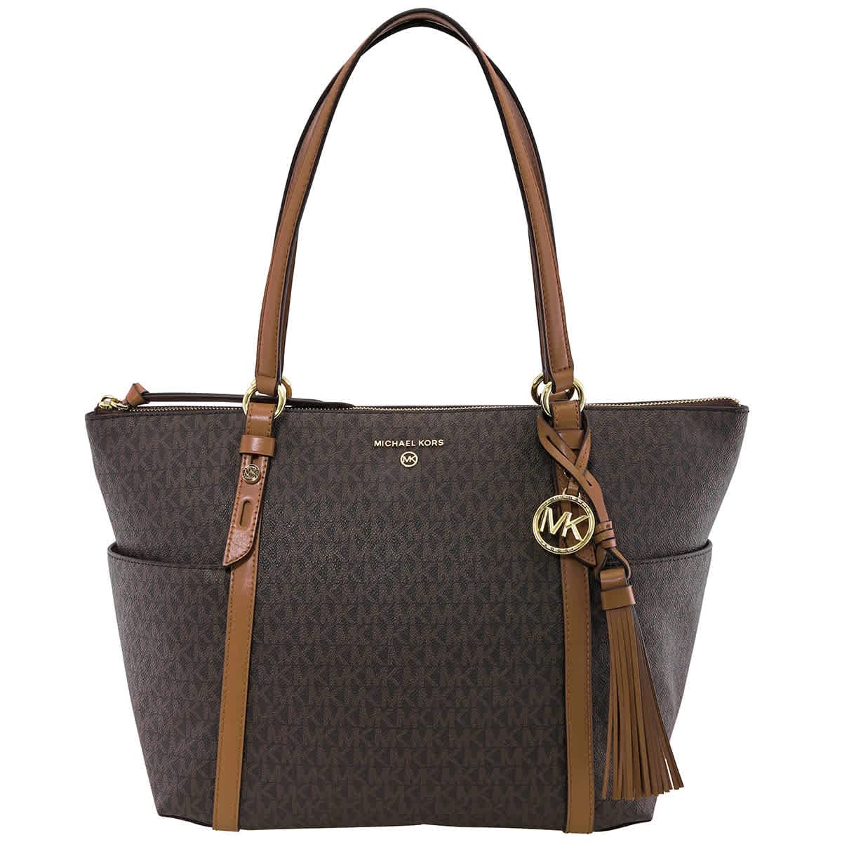 Michael Kors Sullivan Large Top Zip Tote Brown/Acorn One Size