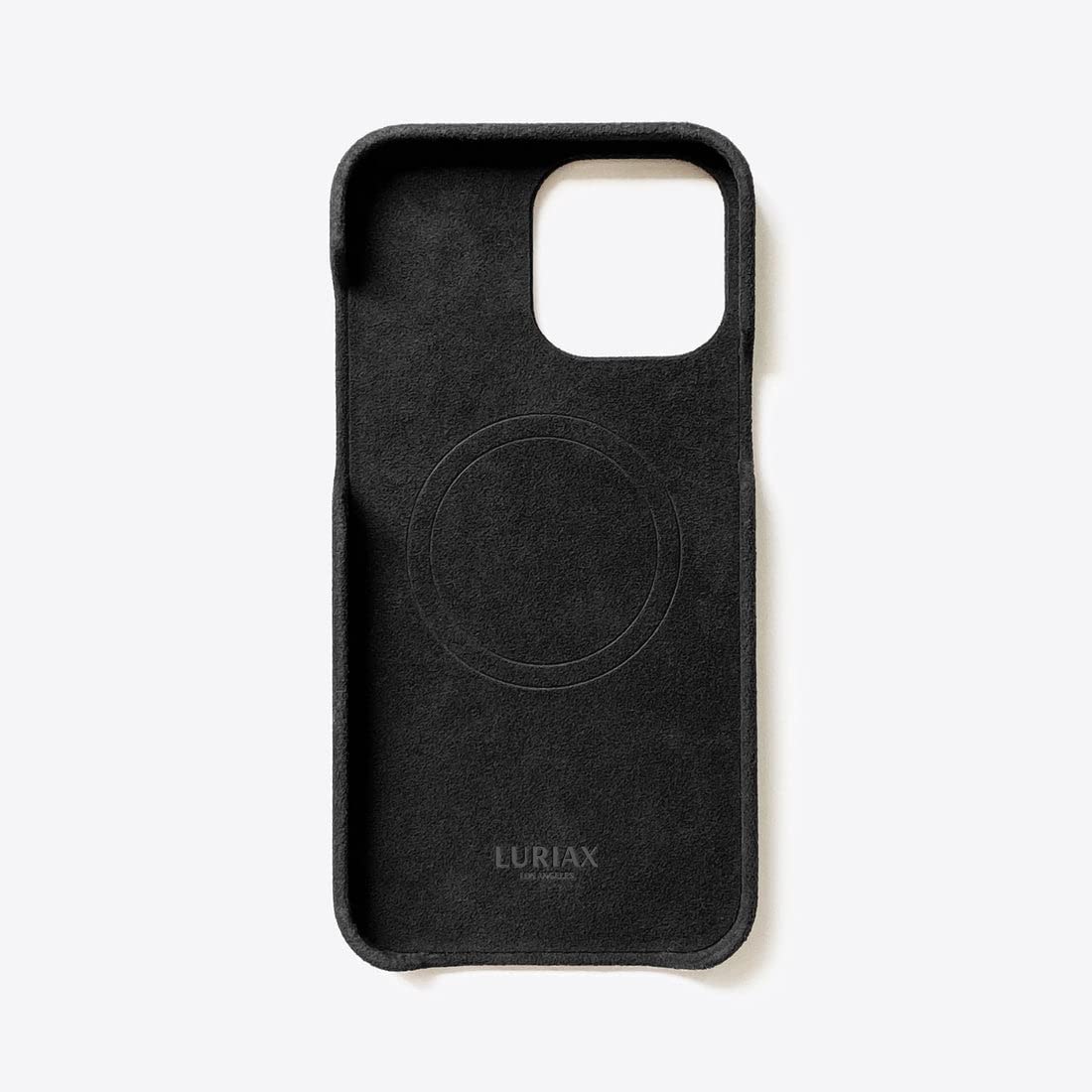 LURIAX Alcantara Suede Leather Case iPhone 14 Pro Malachite Sport - Enhanced Magnet Compatible with MagSafe & Wireless Charging