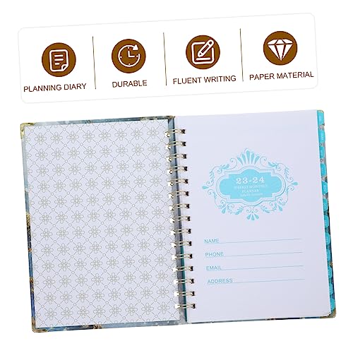 Operitacx 2024 Agenda Book Monthly Planner Notebook Daily Planner Notepad Academic Planner Writing Journal Notebook Daily Planning Calendar Horizontal Grid Write a Book Paper Student