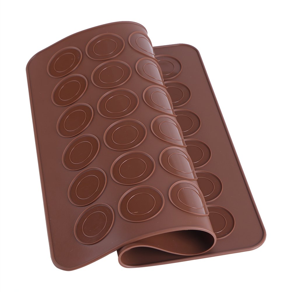 Oumefar Macaroons Baking Mat,48 Cavities Silicone Sheet Mat Silicone Baking Mats for Macaroon Cookies Pastry DIY Bakeware Decorating Tools Bakingmat