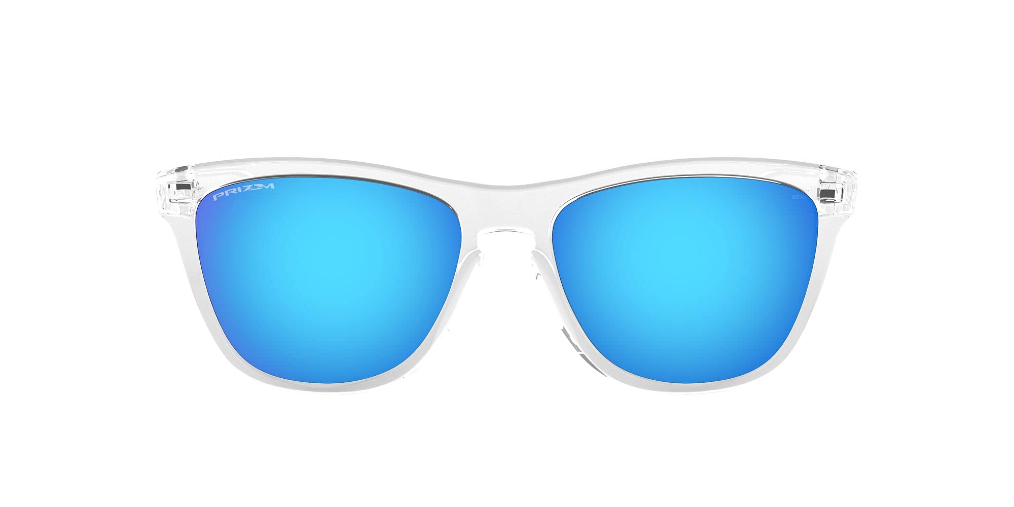 Oakley OO9013 Frogskins Sunglasses+ Vision Group Accessories Bundle (Crystal Clear/Prizm Sapphire (9013D0))
