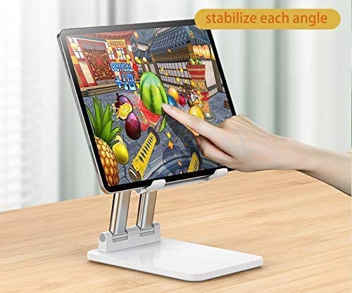 Tablet Stands and Holders Adjustable for Kids,Foldable Heavy Duty Strong Double Rod Support Dock Compatible with iPhone 11 Pro XS Max XR X 8 Plus Samsung Galaxy S10 9 8 & Tablets