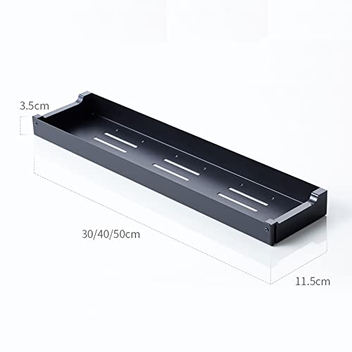 YEAPA Kitchen Hanging Rack No Drilling Kitchen Utensil Hanger Black Kitchen Wall Rack Wall Mounted Adhesive with Hook Stainless Steel for Cabinet Door Kitchen,C2 Pack 40cm (Size : B30cm)