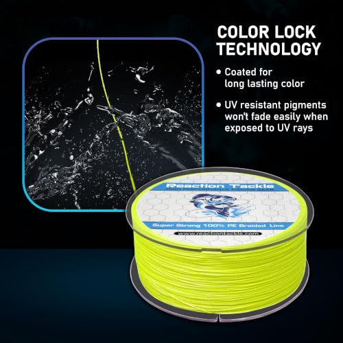 Reaction Tackle Braided Fishing Line Camo Aqua 30LB 1000yd