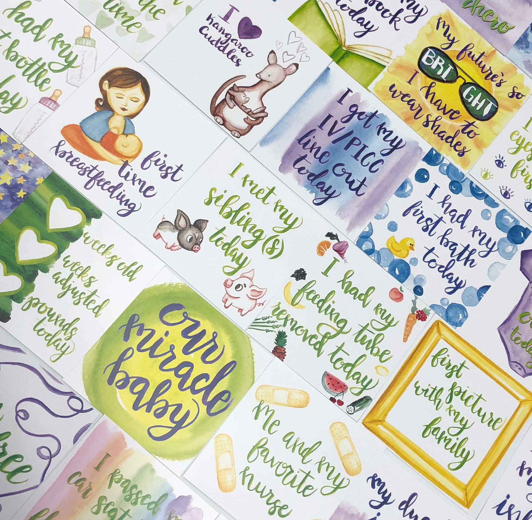 NICU Milestone Photo Cards from High Risk Hope