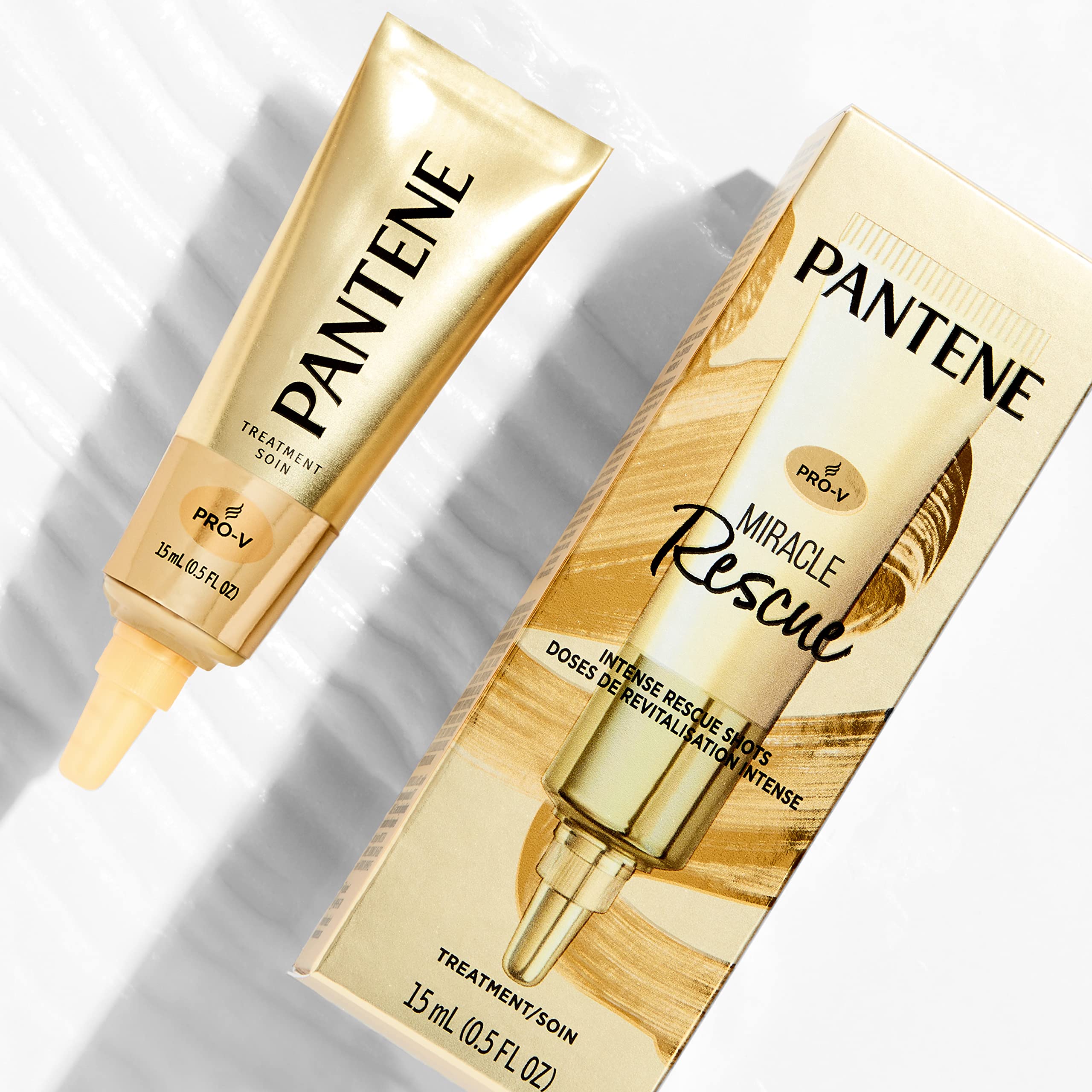 Pantene Shampoo and Conditioner with Castor Oil and Hair Treatment Set, Sulfate Free, Nutrient Blends Fortifying Damage Repair