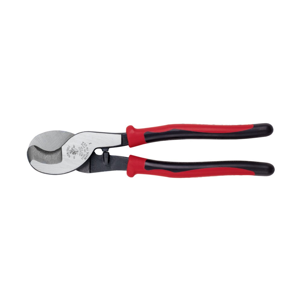 Klein Tools J63050 Cable Cutter, Made in USA, Journeyman Cable Cutter Cuts Aluminum, Copper and Communications Cable with Shear-Type Jaws