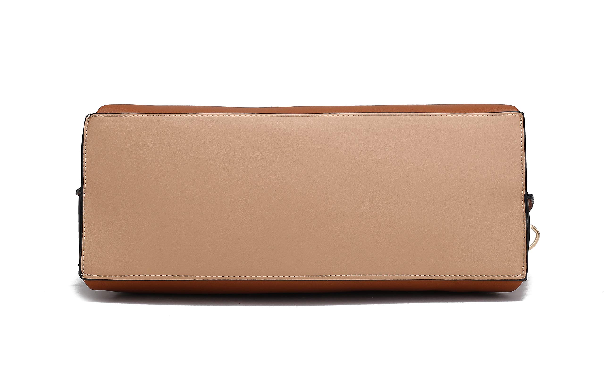 MKF Collection Satchel Bag for Women, Vegan Leather Crossbody Shoulder Handbag Top Handle Purse