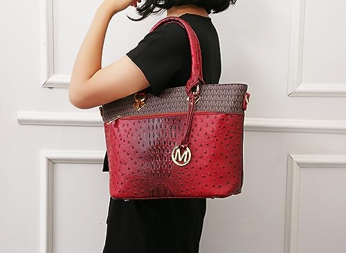 MKF Crossbody Shoulder Bag for Women β PU Leather Top Handle Pocketbook β Roomy Tote Satchel Handbag Purse M Charm Beige
