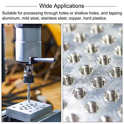 uxcell Tap & Bit Sets, 1/4-20 UNC H2 Straight Flute Machine Thread Milling Tap Extra Long, 5mm High Speed Steel (HSS) Twist Drill Bit