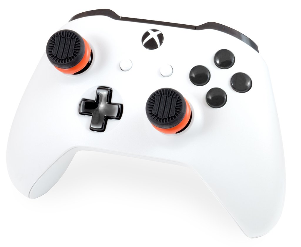KontrolFreek Call of Duty: Black Ops 4 for Xbox One and Xbox Series X Controller | Performance Thumbsticks | 2 High-Rise | Black/Orange