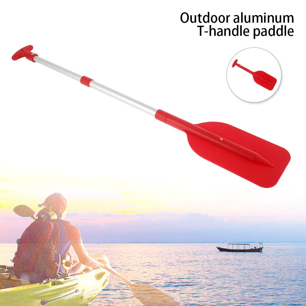 N/U 1Pcs Telescopic Paddle, Portable Collapsible Adjustable Aluminum Alloy Oar Floating Compact Emergency Telescopic Paddle (Red)