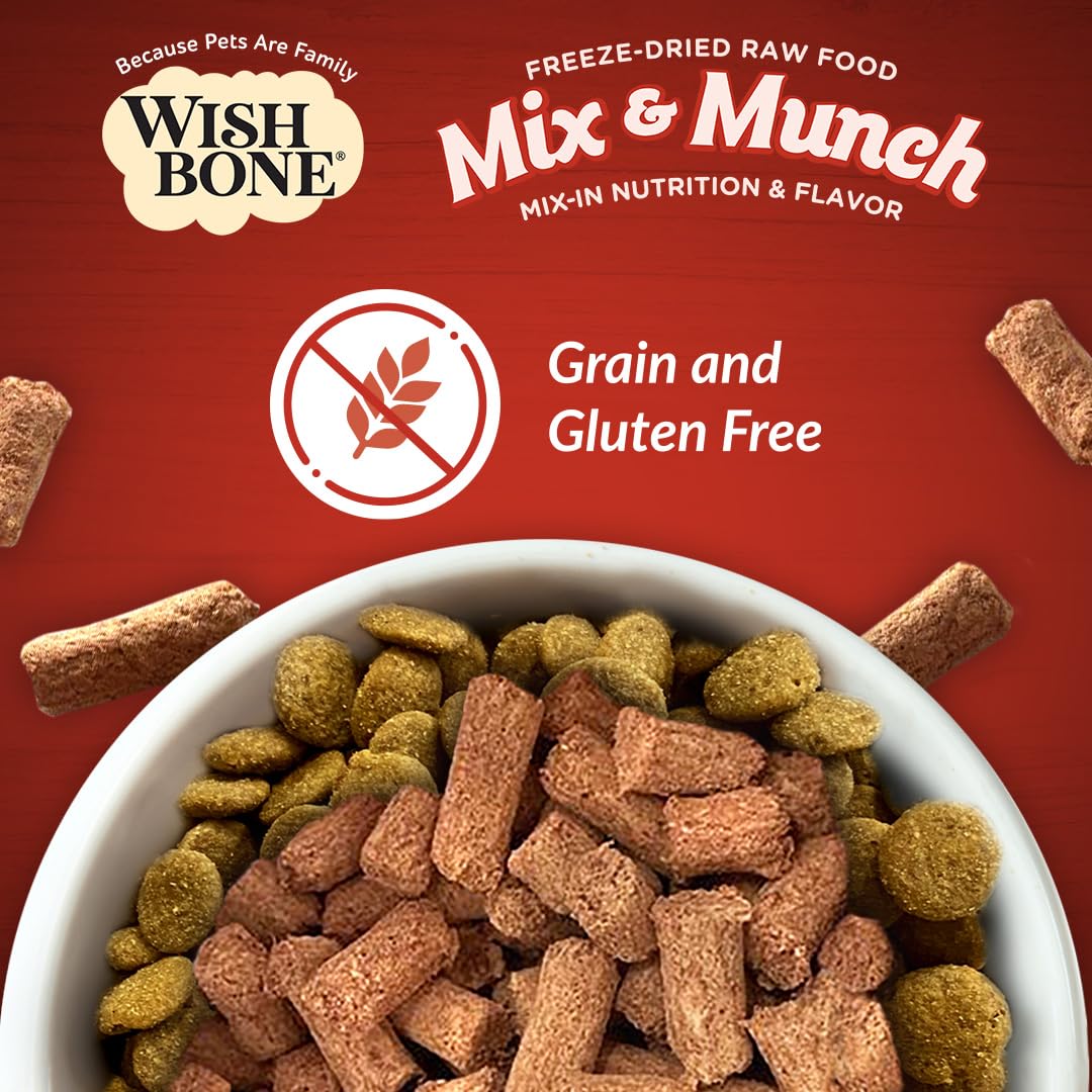 Wishbone Mix & Munch Raw Freeze-Dried Grain-Free Beef and Venison for Cats