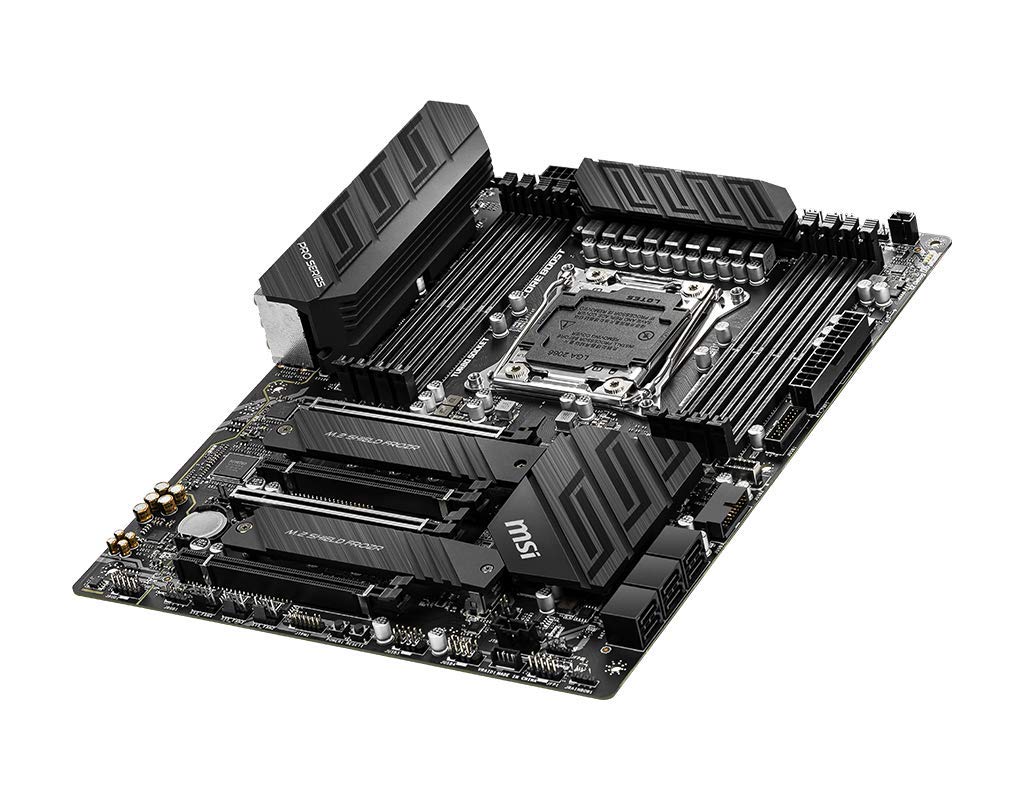 MSI Gaming Intel X299 LGA 2066 Twin Turbo M.2 Gigabit LAN DDR4 USB3.2 Gen 2 SLI CFX Extended ATX Motherboard (X299 PRO)