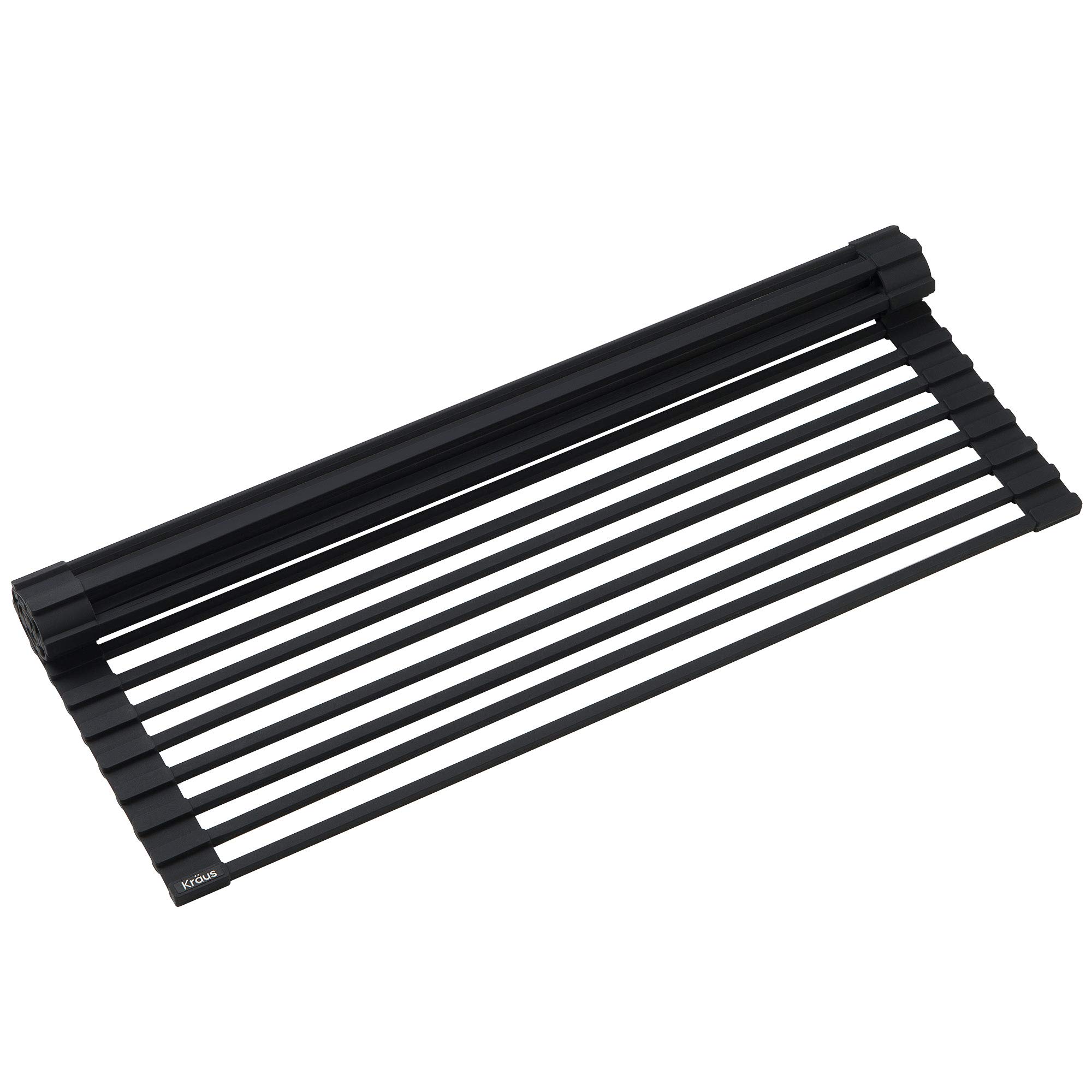 Kraus 20.5 in. Over Sink Roll Up Dish Drying Rack in Jet Black