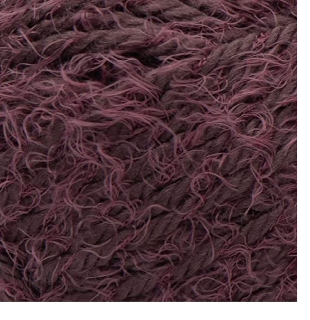 Red Heart Hygge Yarn - Plum Candy - 8 Oz - 3 Pack Bundle with Bella's Crafts Stitch Markers