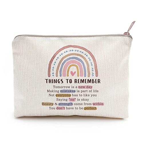 Things To Temember, Self Care Reminder, Makeup Bag, Note To Self, Self Love, Self Care Makeup Case, Sister Gift, Daughter Gift from Mom