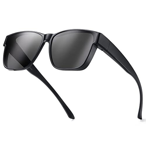 SHEEN KELLY Oversized Polarized Fit Over Sunglasses Women Men TR90 Mirrored Over Glasses Cat Eye Driver Goggles