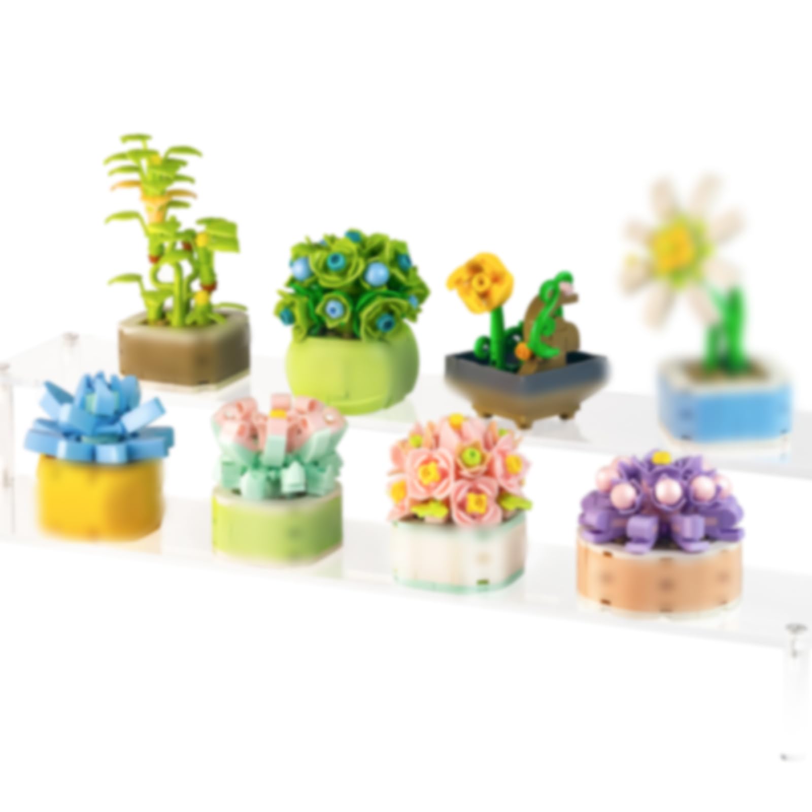 QwlJYfv Succulents Plant Decor Building Set for Adults,Flower Botanical Collection Toy Display Home or Office (652 Pieces)