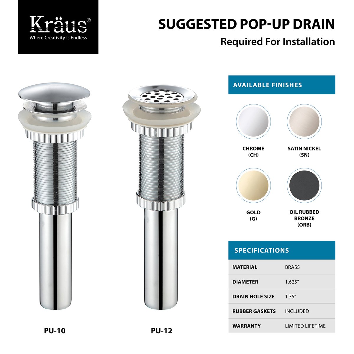 Kraus FVS-1002ORB Sheven Single Lever Vessel Bathroom Faucet Oil Rubbed Bronze