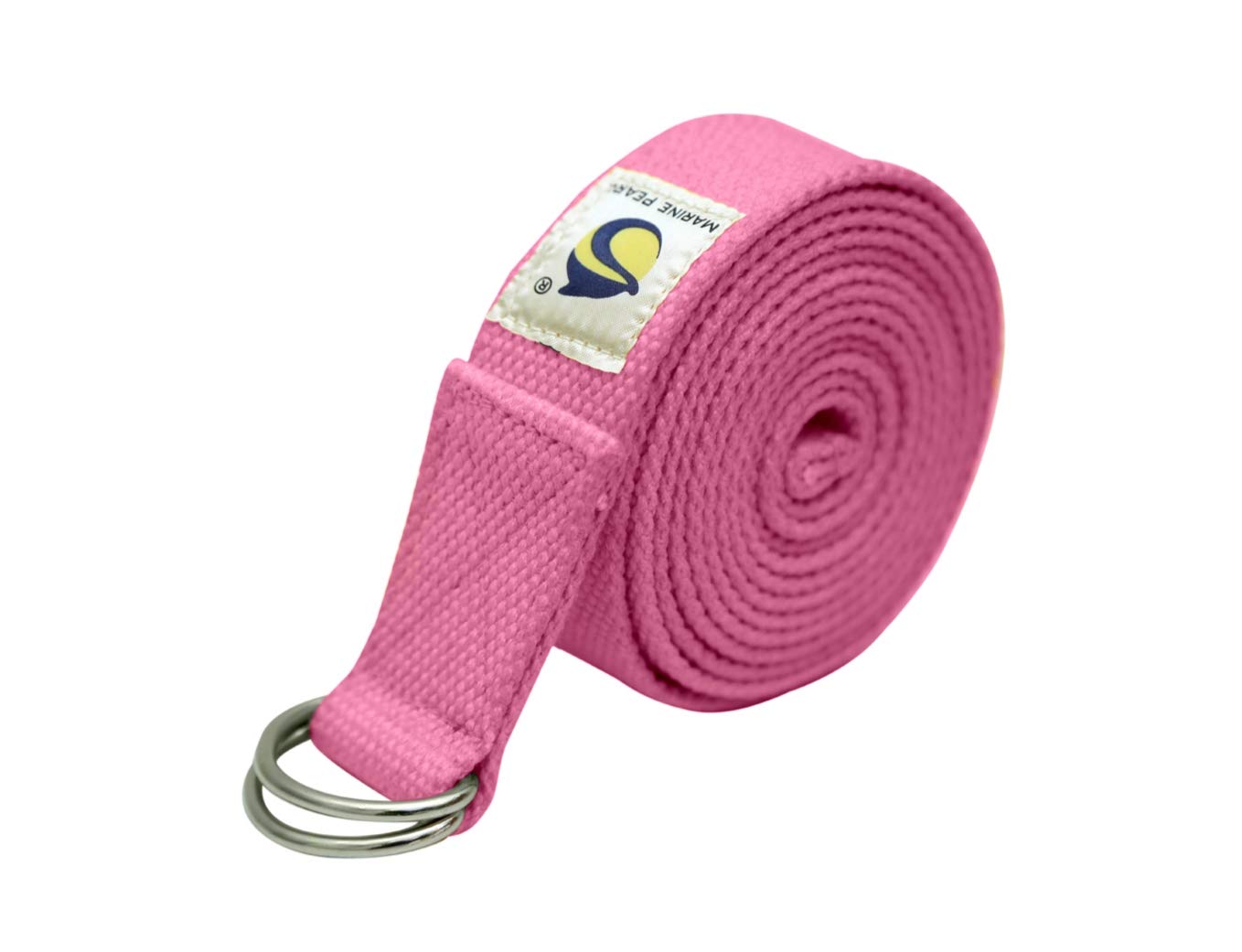Marine Pearl 8 ft Anti Skid Yoga Strap Belt For Stretching Exercise with D-Ring Buckle/Durable Heavy Duty Cotton/Anti Sweat/Increases Flexibility