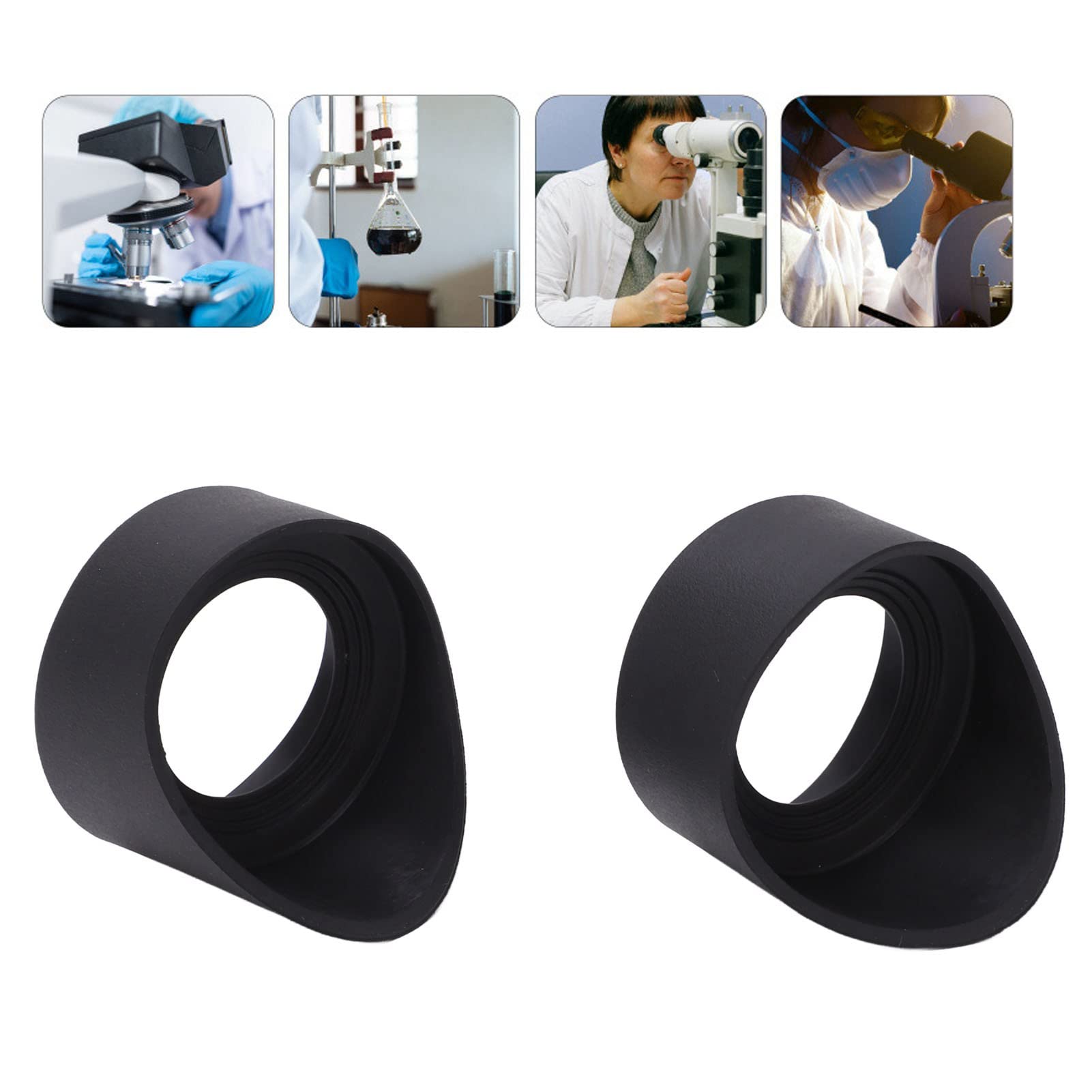 Tangxi 2Pcs Soft Rubber Eyepiece Eye , 42 to 48mm Binocular Microscope Eye Guards Cups, Professional Collapsible Eyepiece Covers for 1.65 ro 1.89in Lens