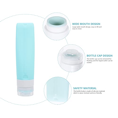 Travel Bottles Set 1 Set Cosmetic Toiletry Containers for Shampoo, Lotion Soap, Shampoo Liquids, Conditioner Travel Size Refillable Squeezable Portable Tubes