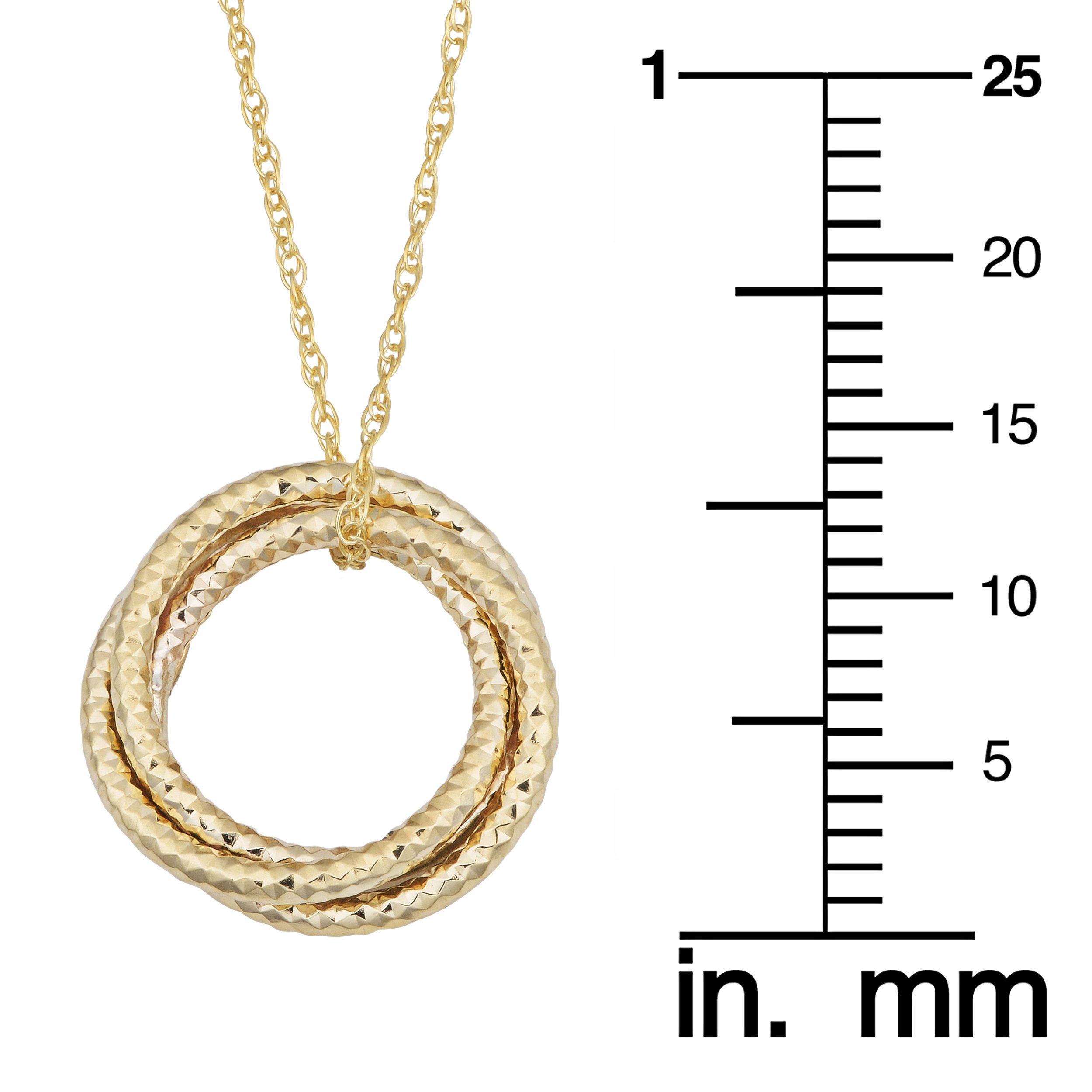 Kooljewelry 10k Yellow Gold Love Knot Necklace (18 inch)