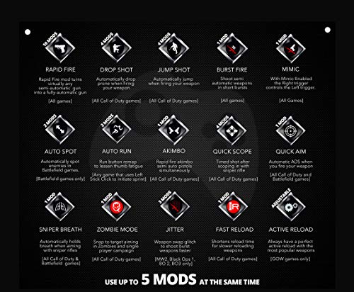 MODDEDZONE Custom MODDED controller Wireless Compatible with Xbox ONE Elite Series 2 and PC - With Smart Mods - Best For FPS Games - Handcrafted by Experts in USA with Unique Design - Black